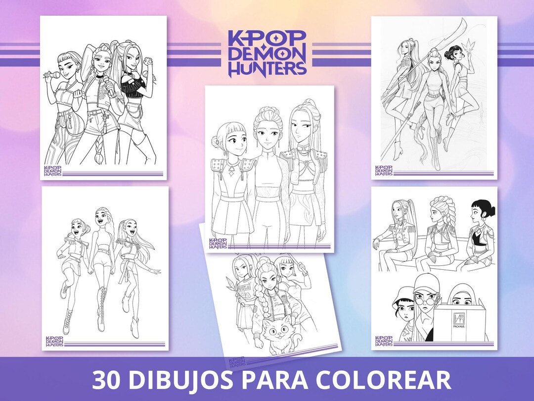 Kpop Demon Hunters Digital Coloring Book | Kpop Demon Hunters ...