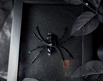 Beaded Glass Spider Wall Art | Goth Decor, Goth Gifts, 3d Wall Art ...