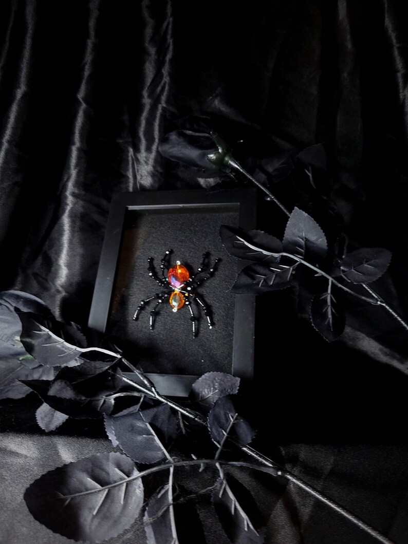 Beaded Glass Spider Wall Art | Goth Decor, Goth Gifts, 3d Wall Art ...