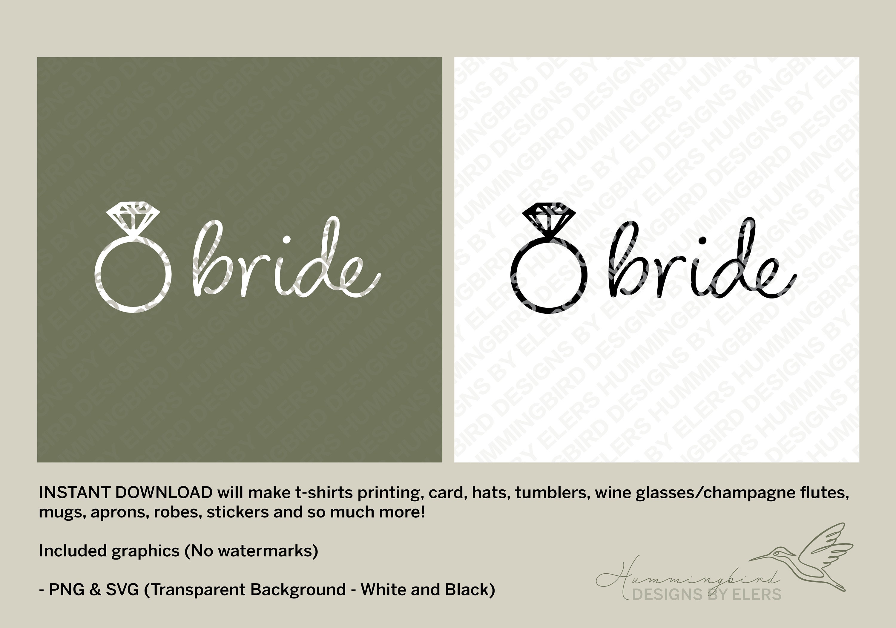 Bride and Diamond Ring Svg Png File, Wedding File, DIY Decal, Bridal ...