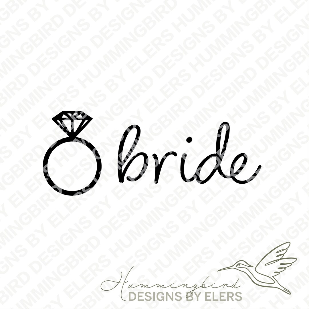 Bride and Diamond Ring Svg Png File, Wedding File, DIY Decal, Bridal ...