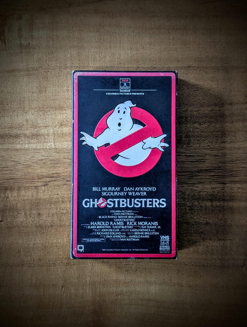 Ghostbusters (1984) – 1985 VHS Edition | 1st Edition Red Border Side ...