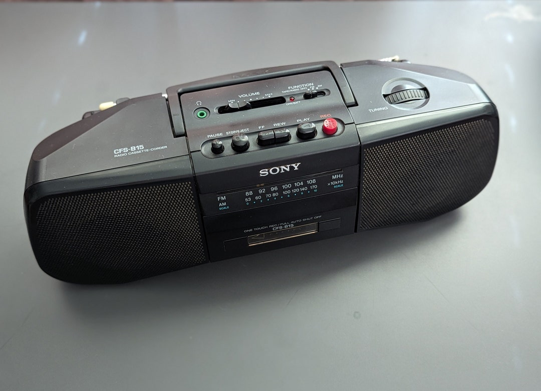 Vintage Sony Boombox CFS-B15: Portable Cassette Player & AM/FM Radio - Etsy