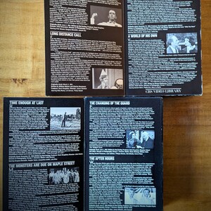 Twilight Zone 1960s VHS Collection - Classic Episodes From 1988 Edition ...