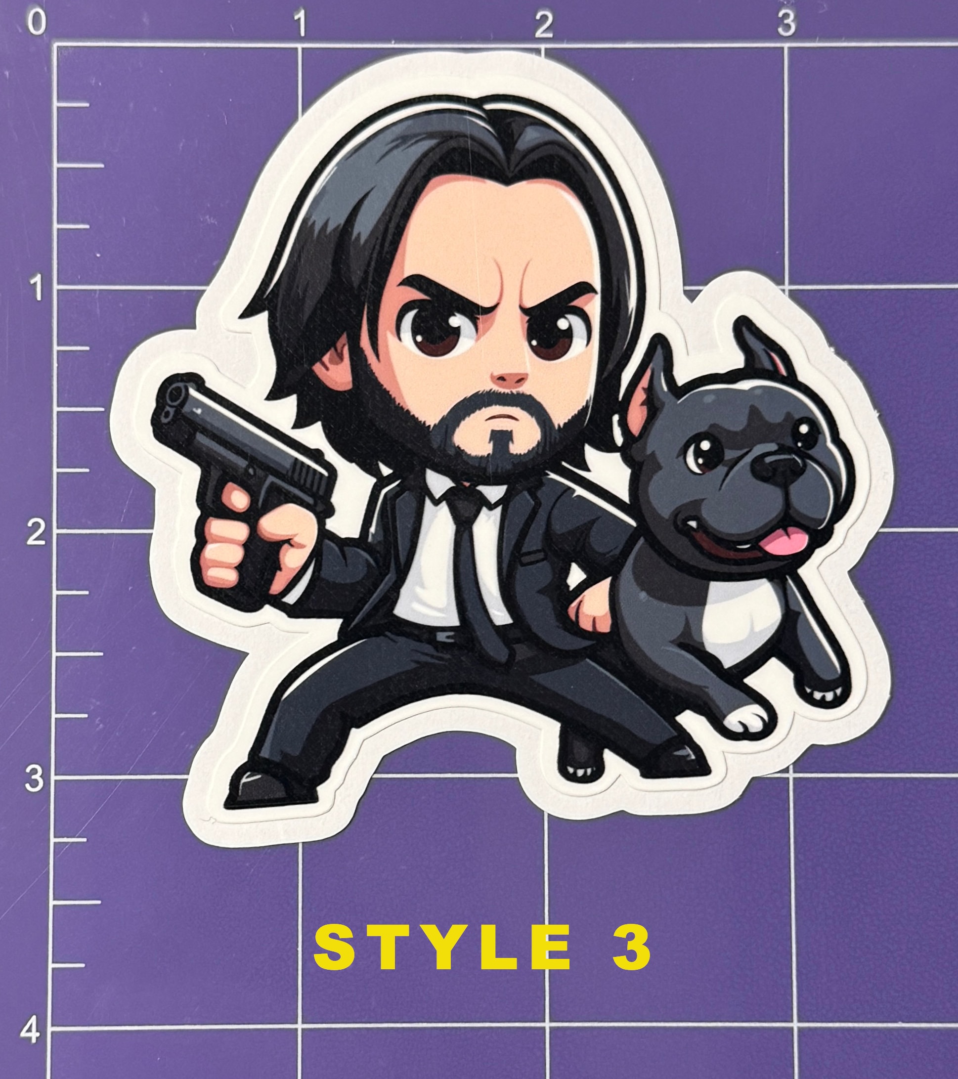 John Wick Stickers Glossy Waterproof Vinyl Stickers 7 Styles in the Set ...