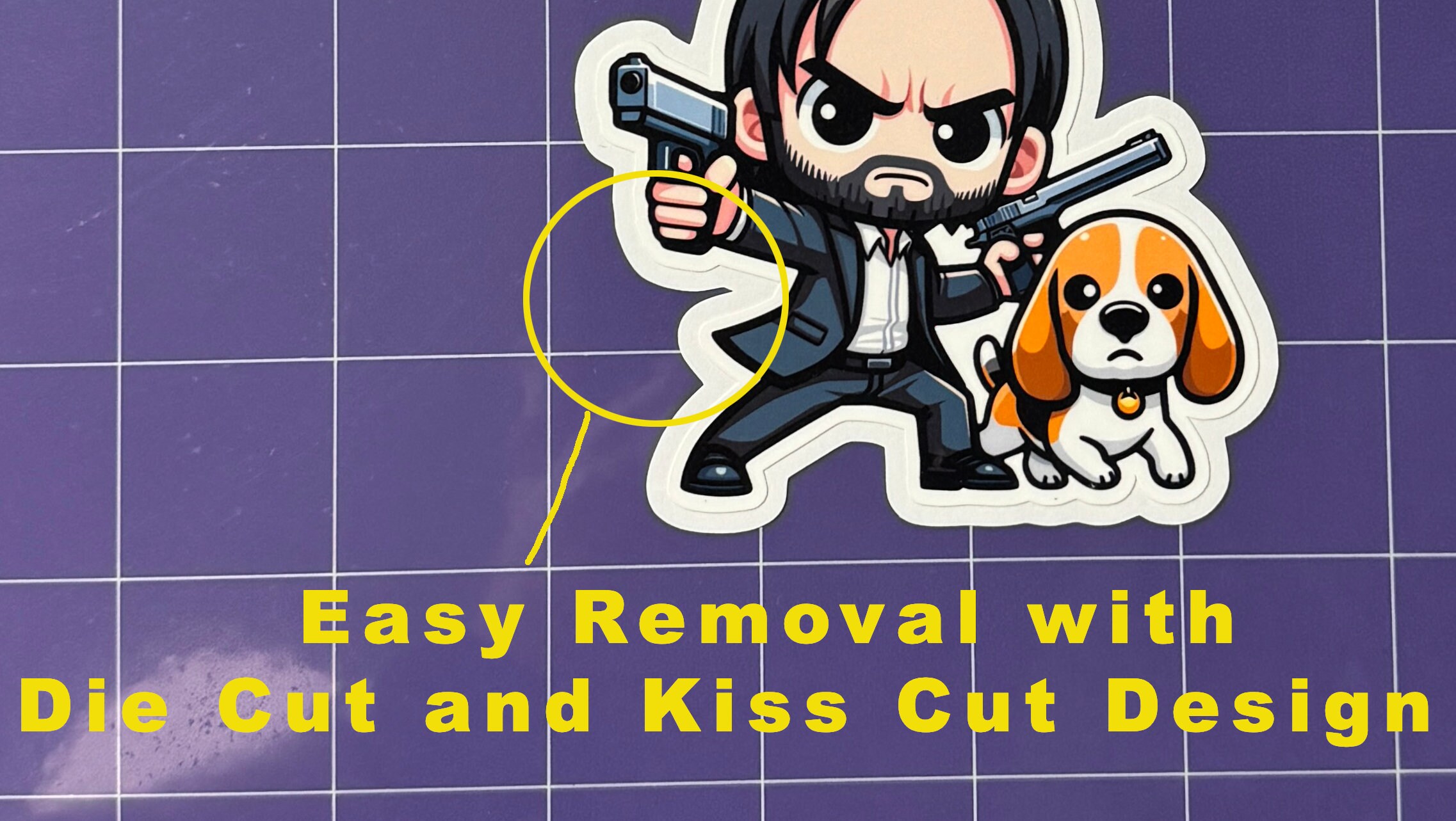 John Wick Stickers Glossy Waterproof Vinyl Stickers 7 Styles in the Set ...