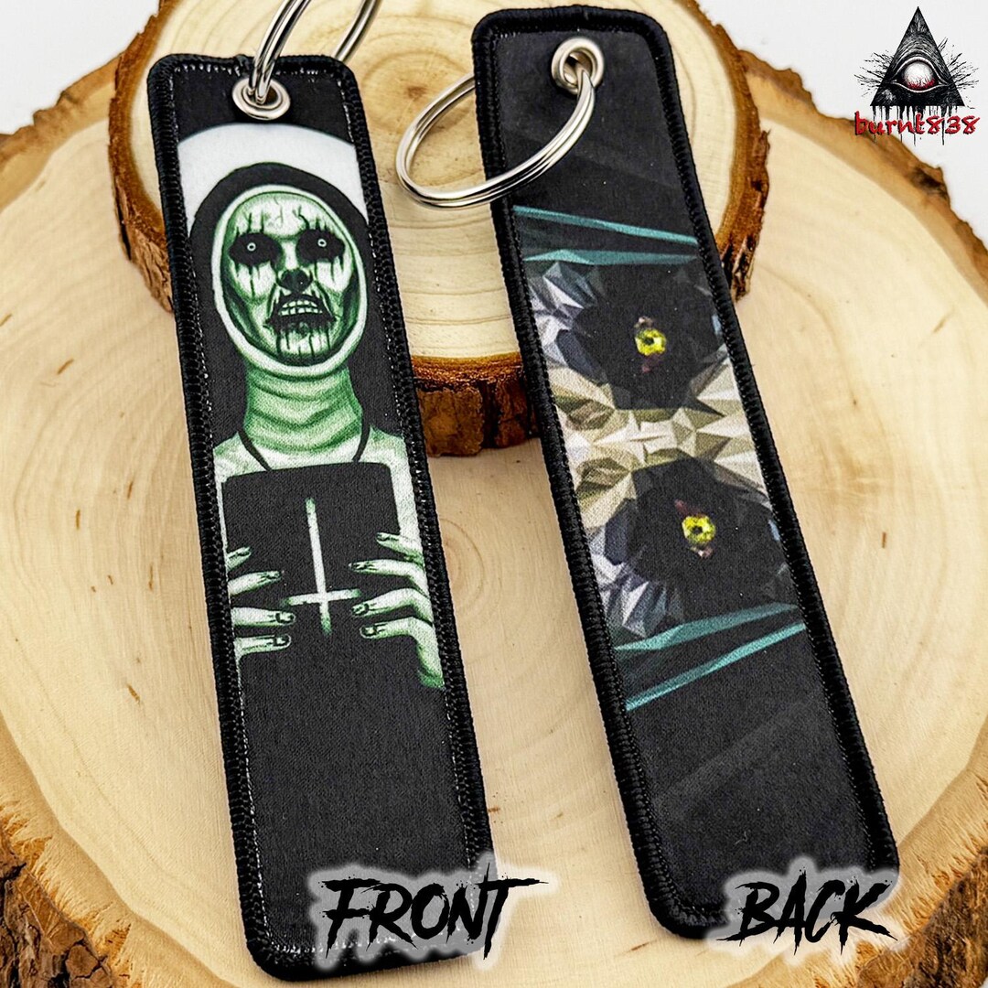 The Nun Embroidered Keychain Horror Movie Keychain Spooky Gothic ...