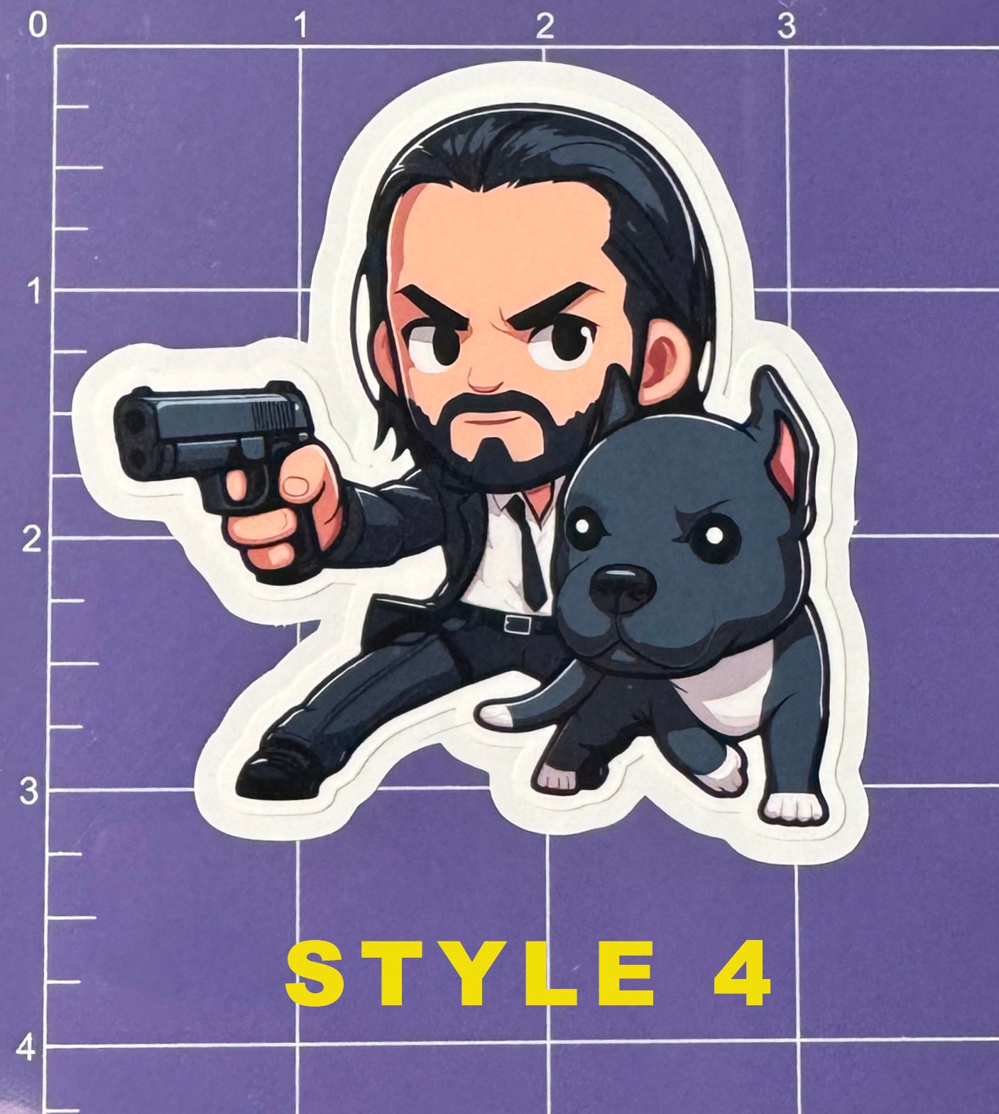 John Wick Stickers Glossy Waterproof Vinyl Stickers 7 Styles in the Set ...