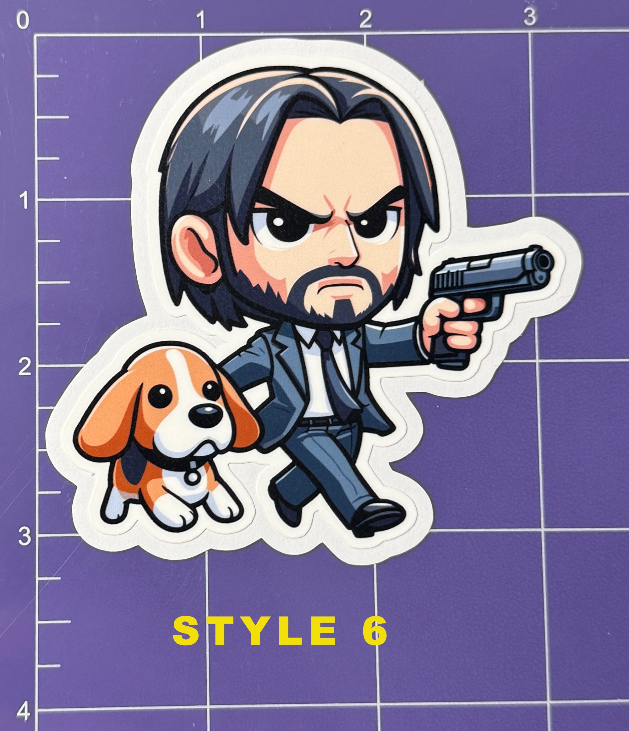John Wick Stickers Glossy Waterproof Vinyl Stickers 7 Styles in the Set ...