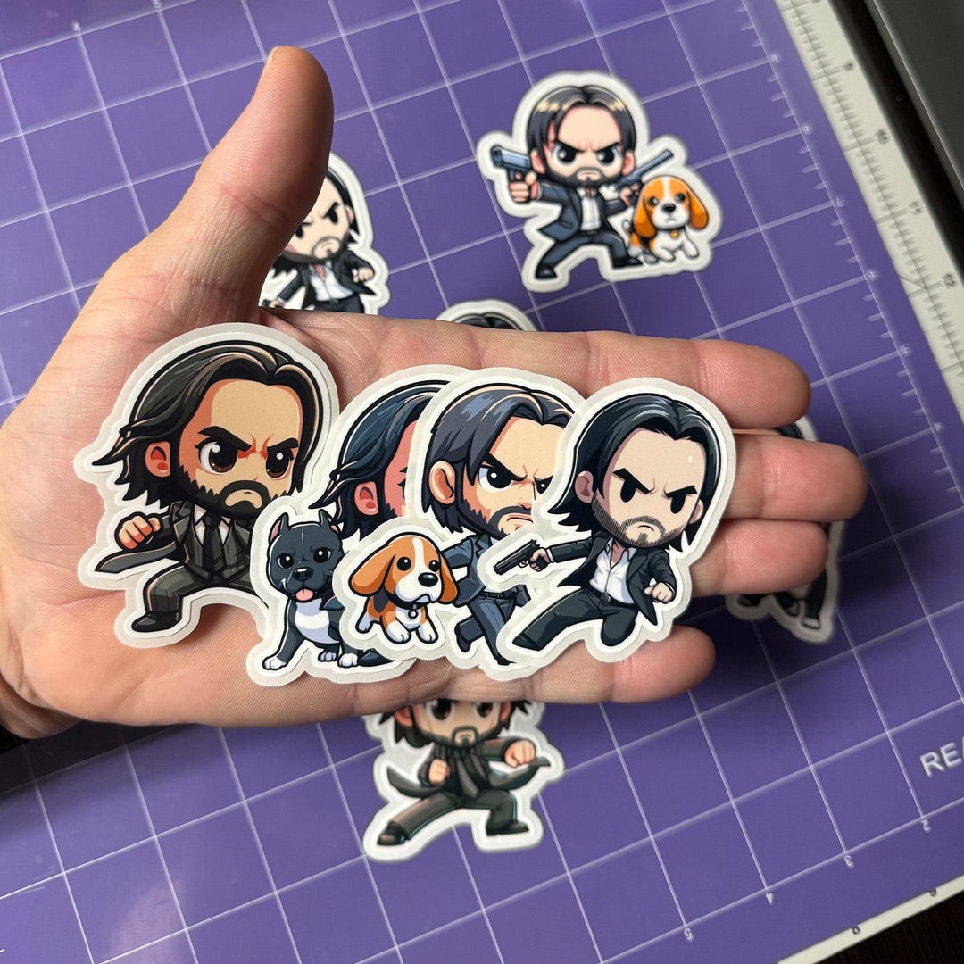 John Wick Stickers Glossy Waterproof Vinyl Stickers 9 Styles in the Set ...
