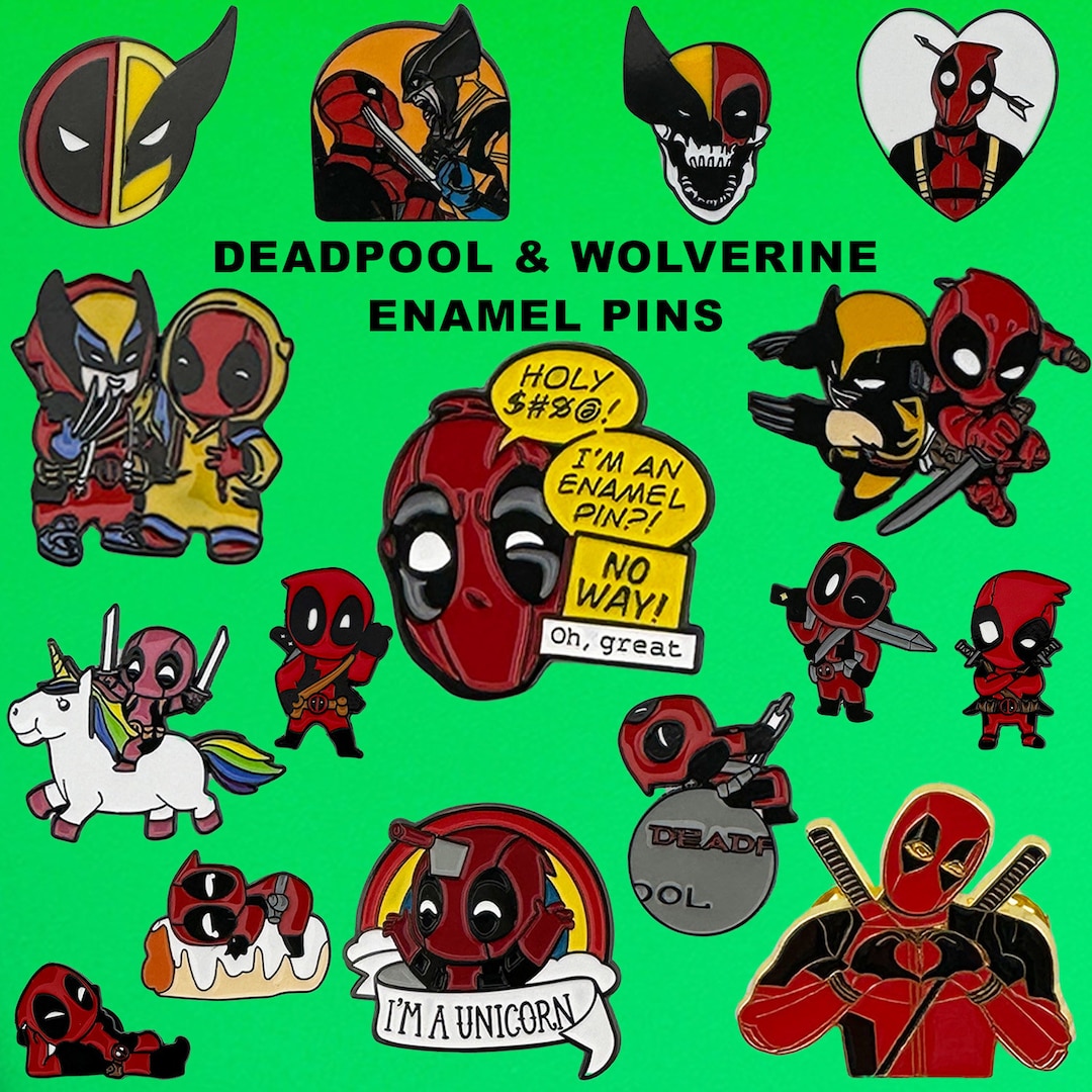 Deadpool & Wolverine Enamel Pins Multiple Styles FREE Shipping - Etsy