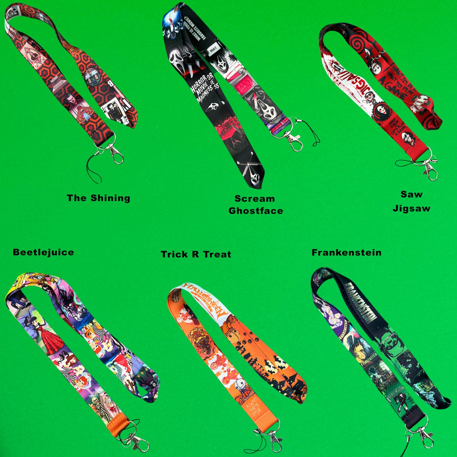 Horror Lanyard Keychain Long Lanyard Horror Keychain Multiple Styles ...