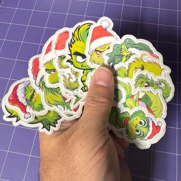 The Grinch Stickers - Etsy