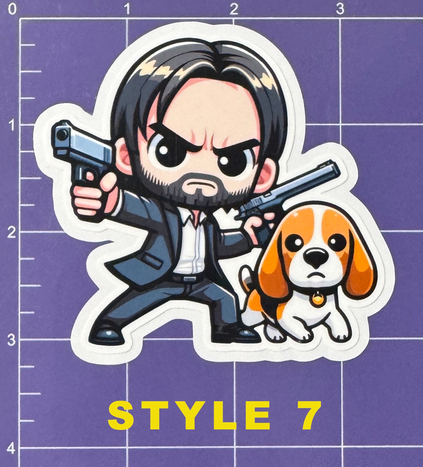 John Wick Stickers Glossy Waterproof Vinyl Stickers 7 Styles in the Set ...