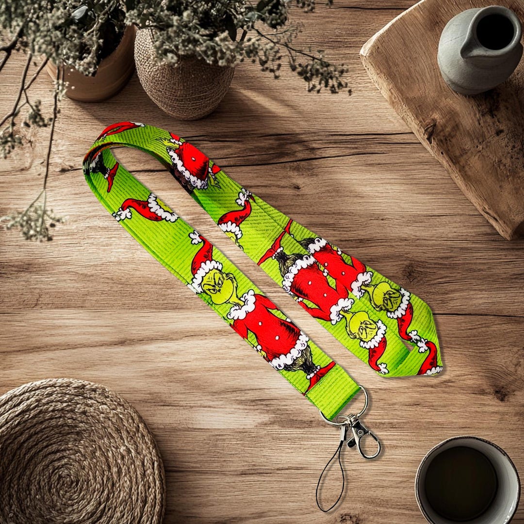The Grinch Lanyard Keychain ID Holder Badge Holder 2 Styles FREE ...