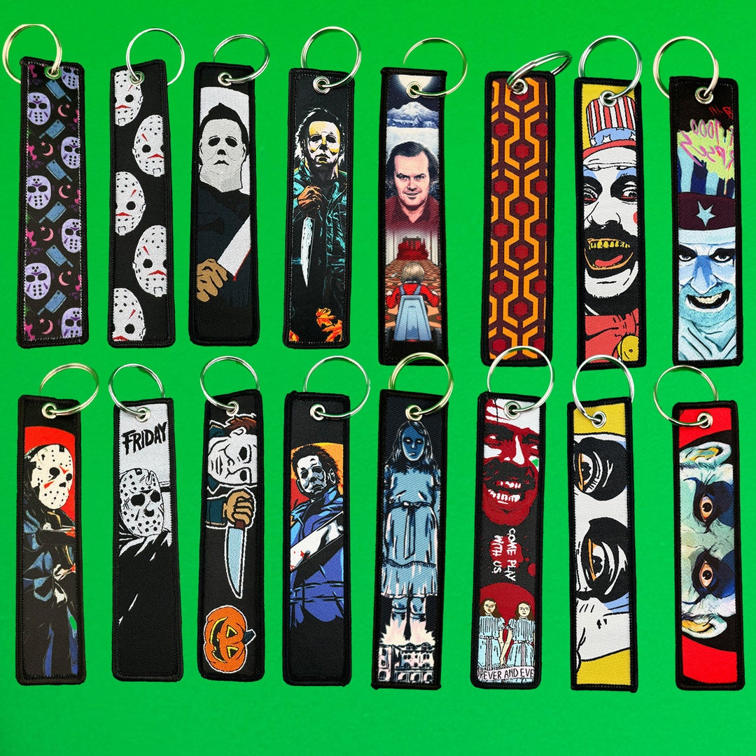 SET 1 - Horror Keychain Horror Bag Tag Embroidered Keychain Multiple ...