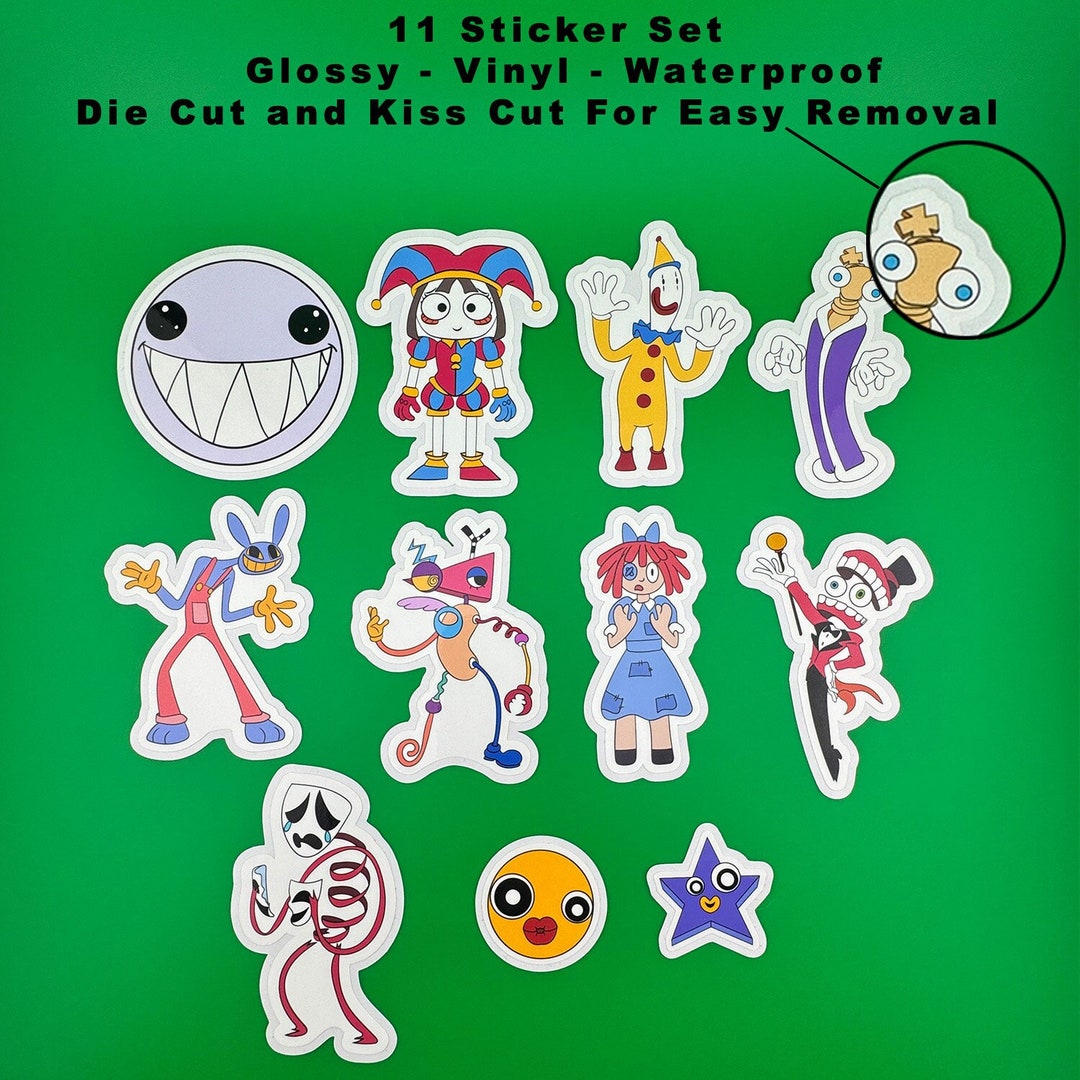 Amazing Digital Circus Sticker Set of 11 Vinyl Waterproof Kiss Cut for ...