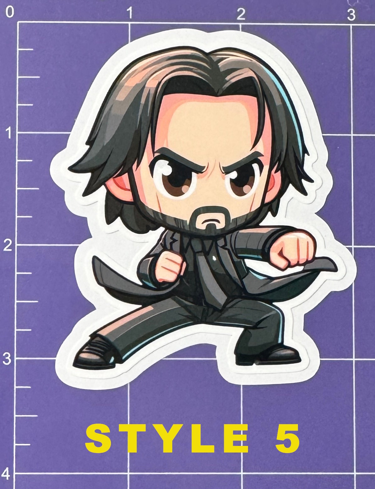 John Wick Stickers Glossy Waterproof Vinyl Stickers 7 Styles in the Set ...