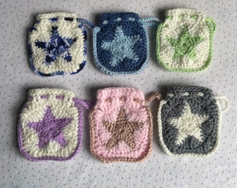 Crochet Drawstring Star Pouch - Etsy