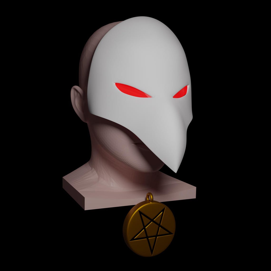 3D Stl-file: Cosplay Cult of the Lamb - Cultist Mask and Medallion - Etsy