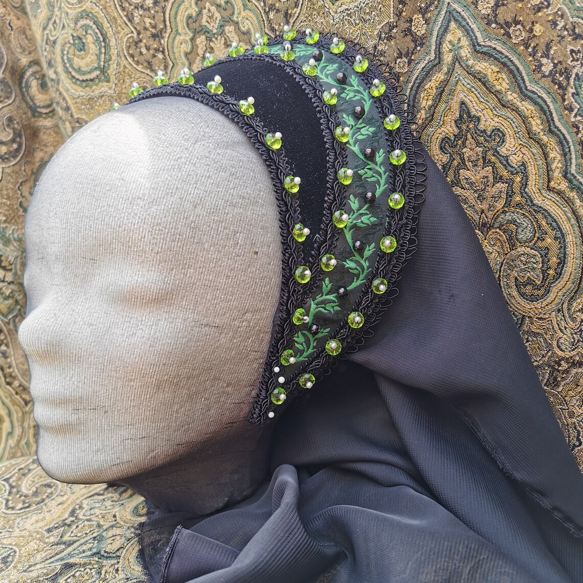 Gothic Renaissance French Hood Anne Boleyn Hat Tudor - Etsy