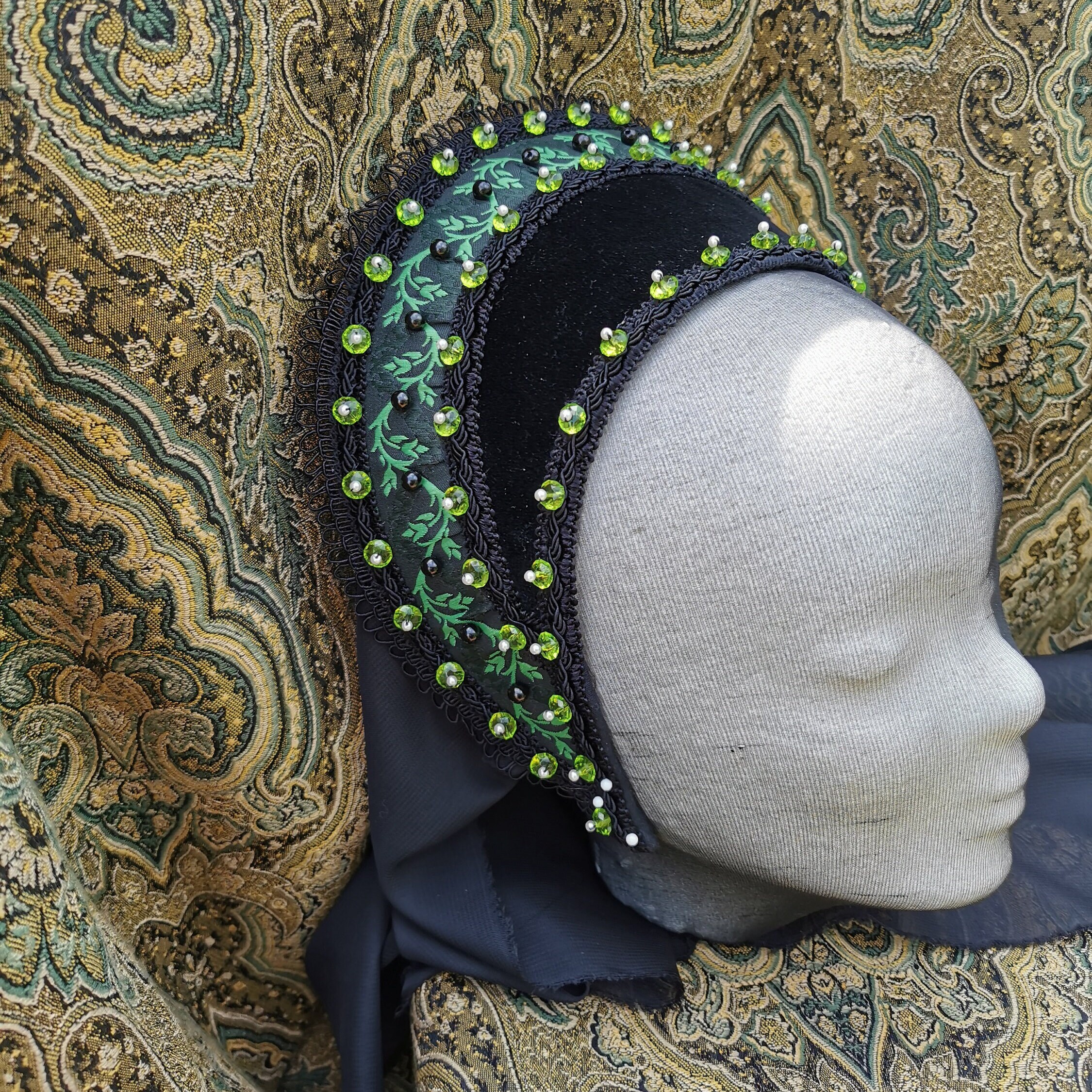 Gothic Renaissance French Hood Anne Boleyn Hat Tudor - Etsy