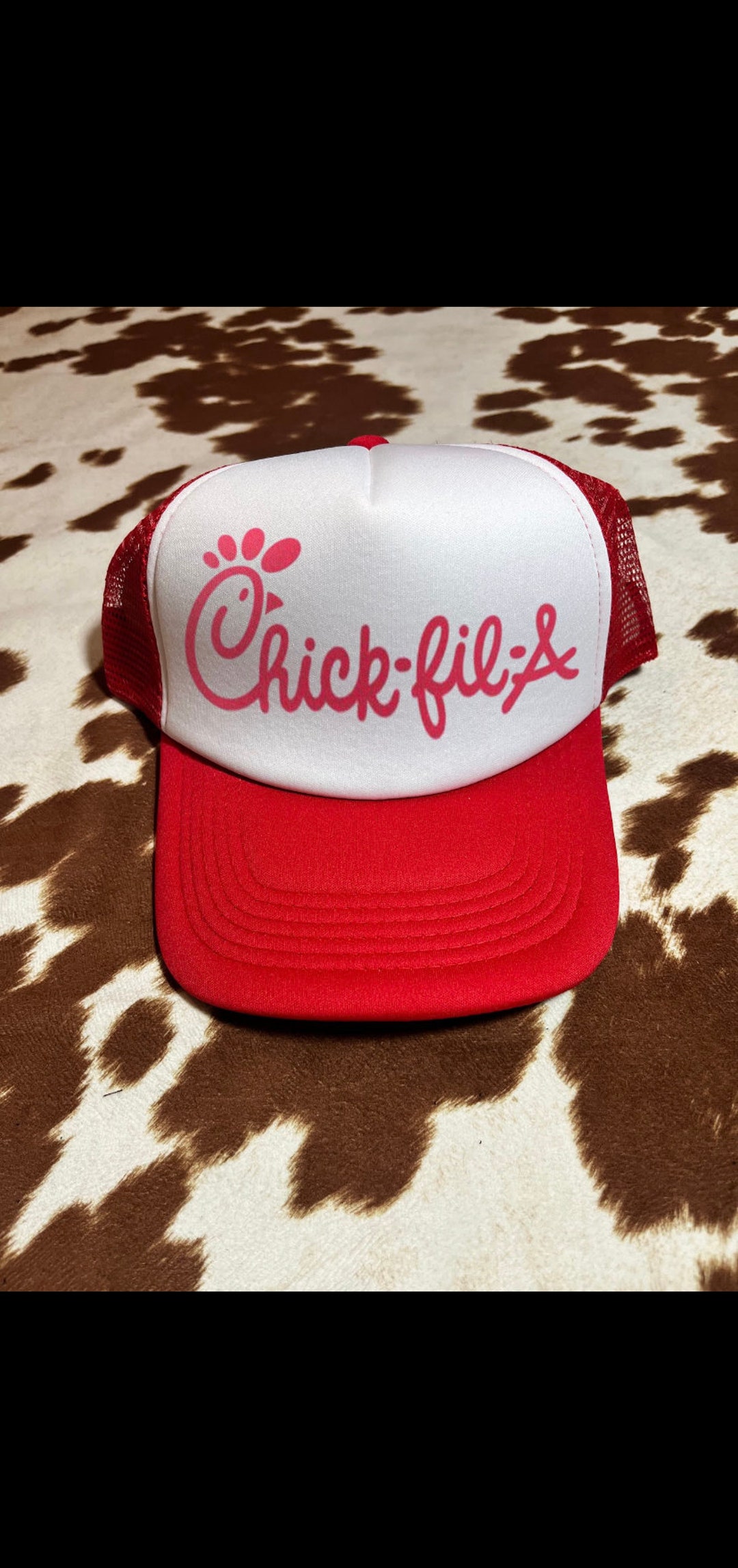 Chick-fil-a Red and White With Red Color Logo Mesh - Etsy