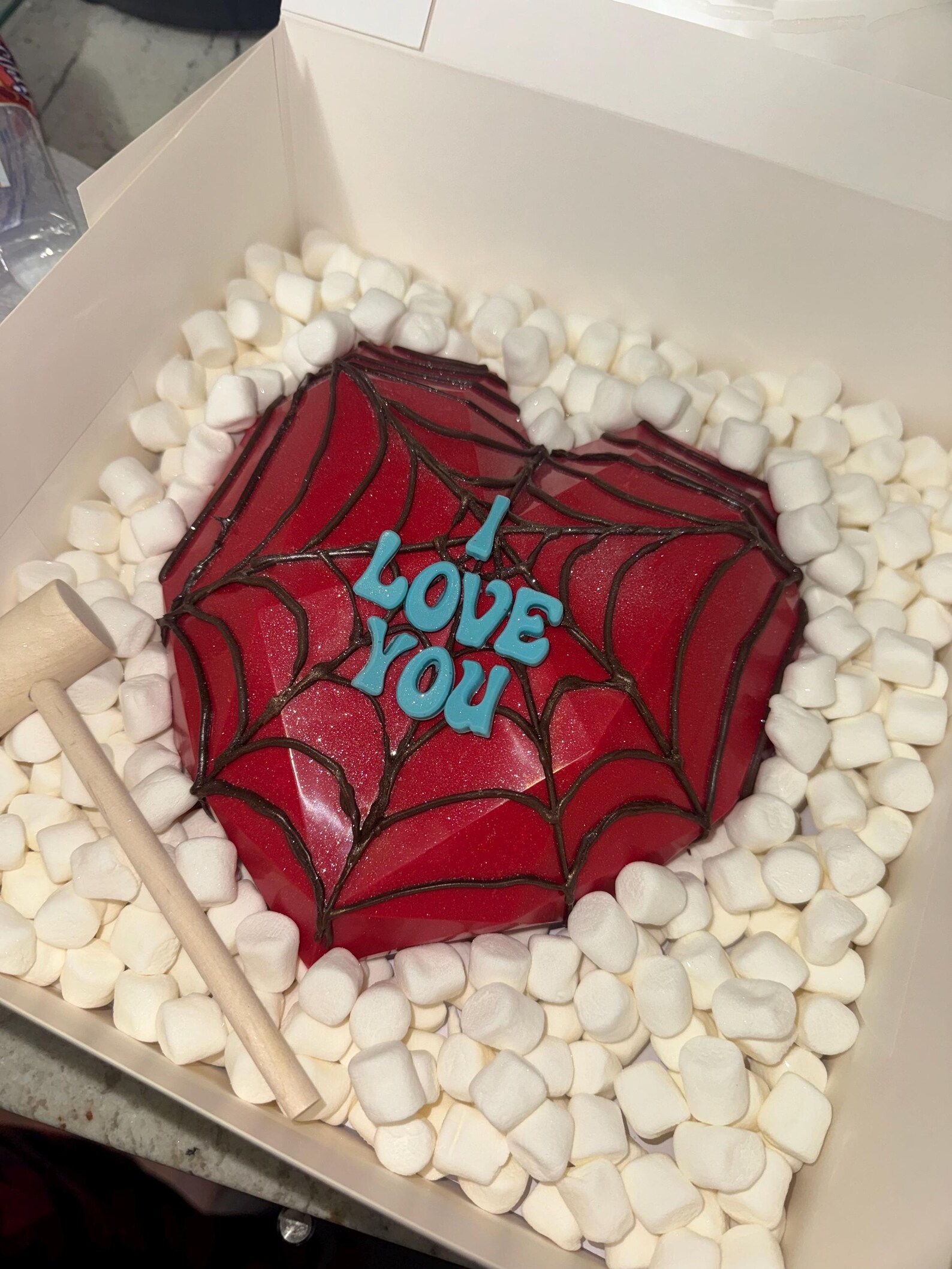 Spiderman Breakable Chocolate Heart / Smash Heart / Birthday Gift ...