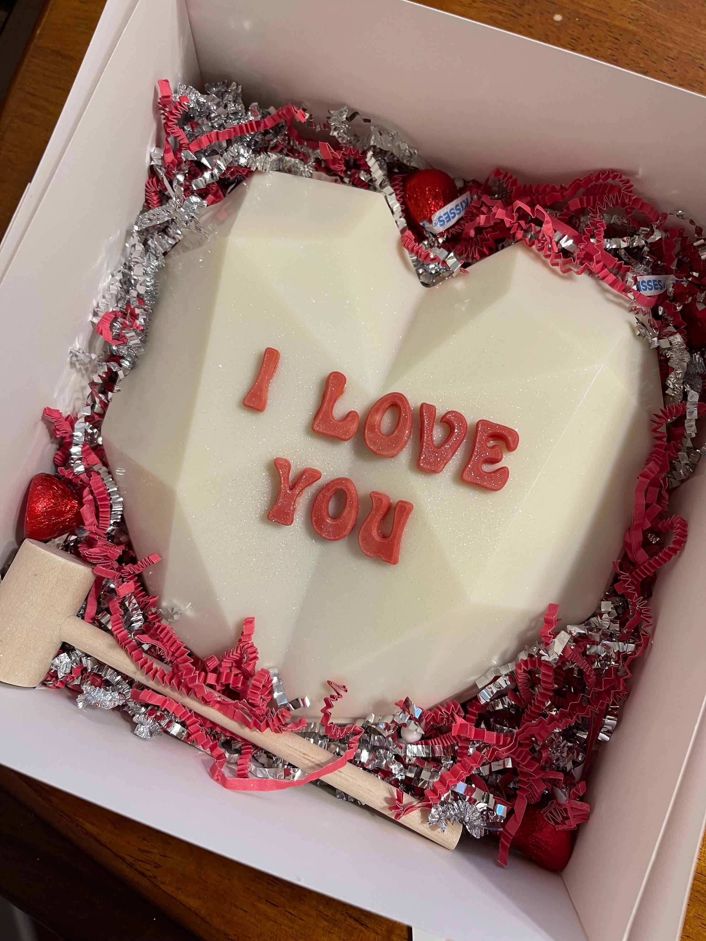 Breakable Chocolate Heart / Smash Heart / Valentine Gift / Anniversary ...