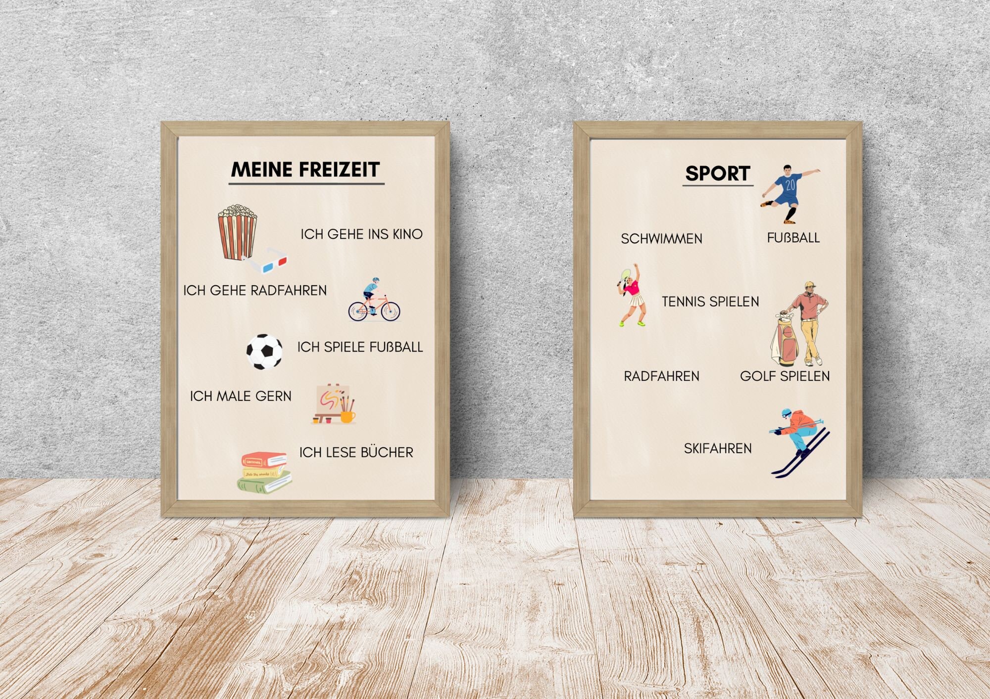 Set of 3 German Educational Posters - Etsy