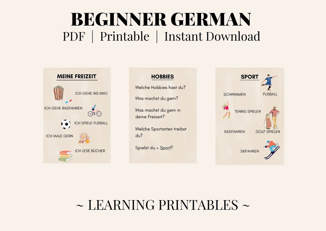 Set of 3 German Educational Posters - Etsy