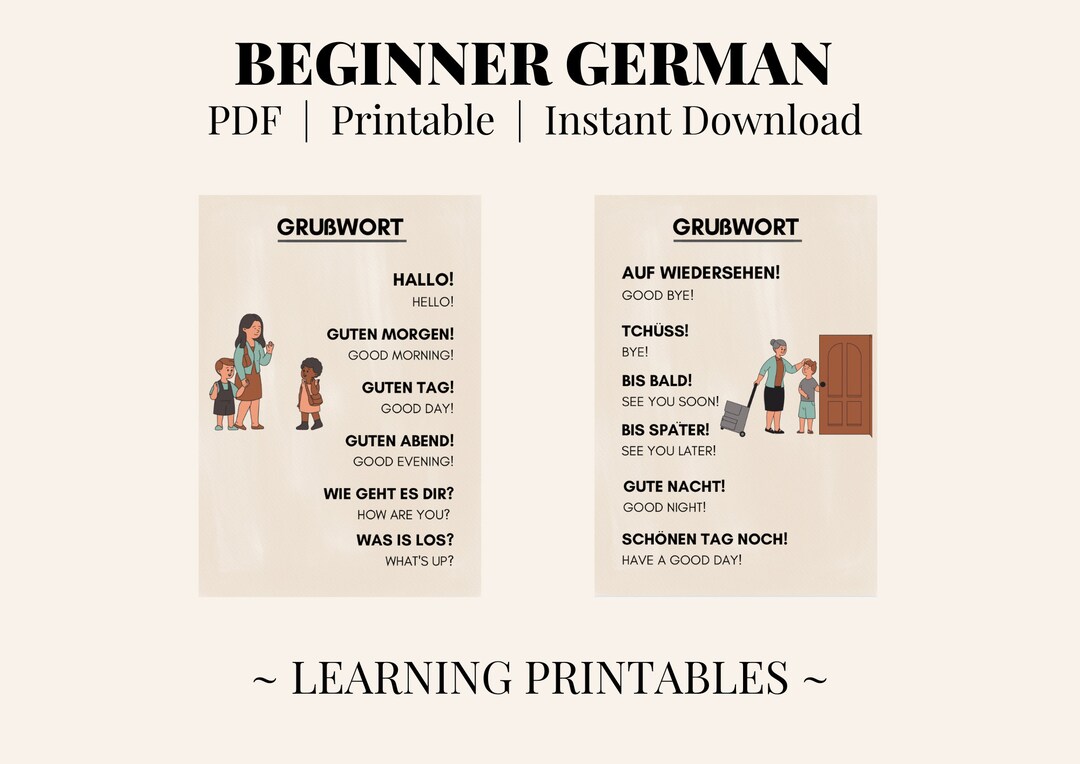 Set of 2 German Educational Posters - Etsy