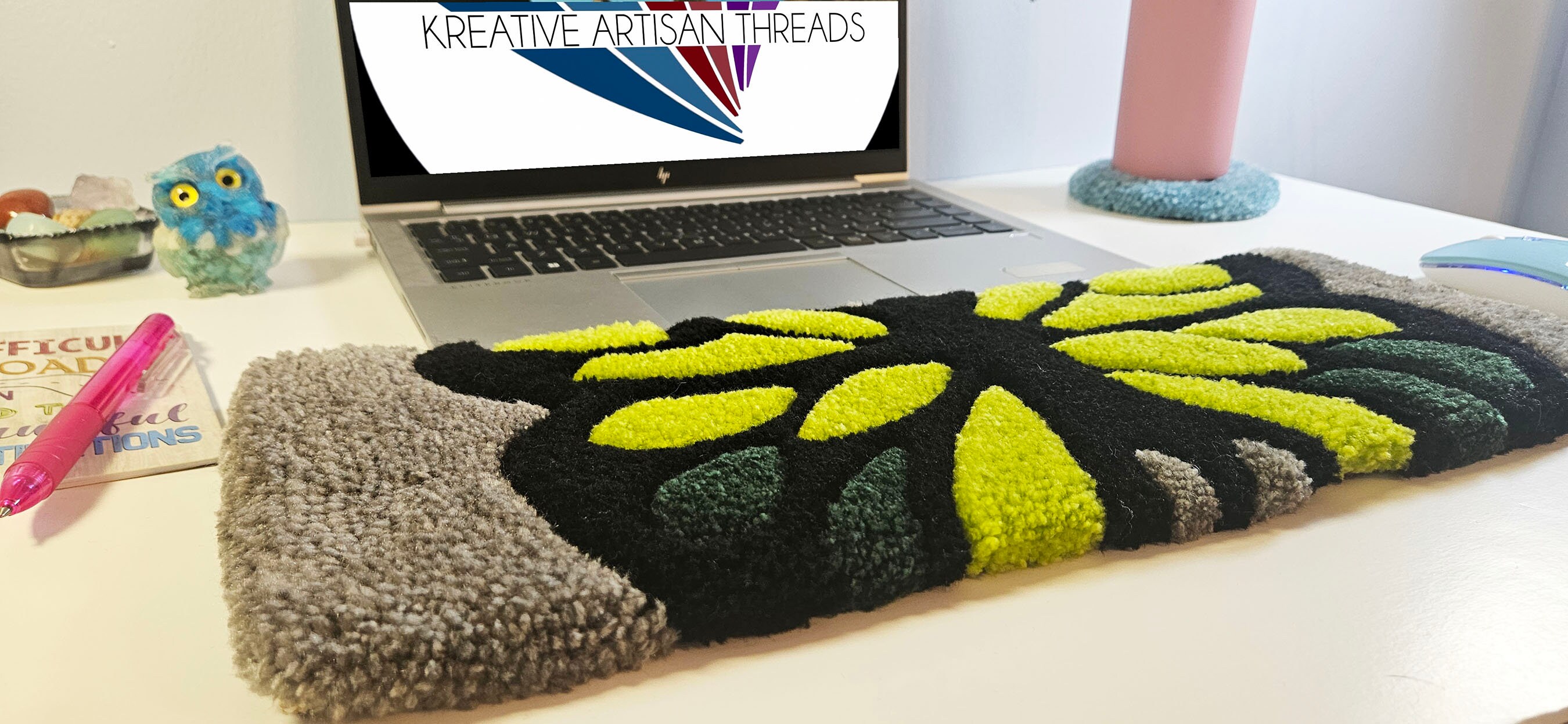 Tufted Green Butterfly Keyboard Pad - Etsy