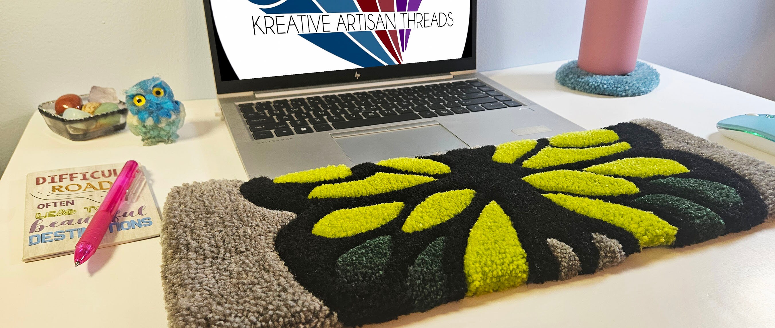 Tufted Green Butterfly Keyboard Pad - Etsy