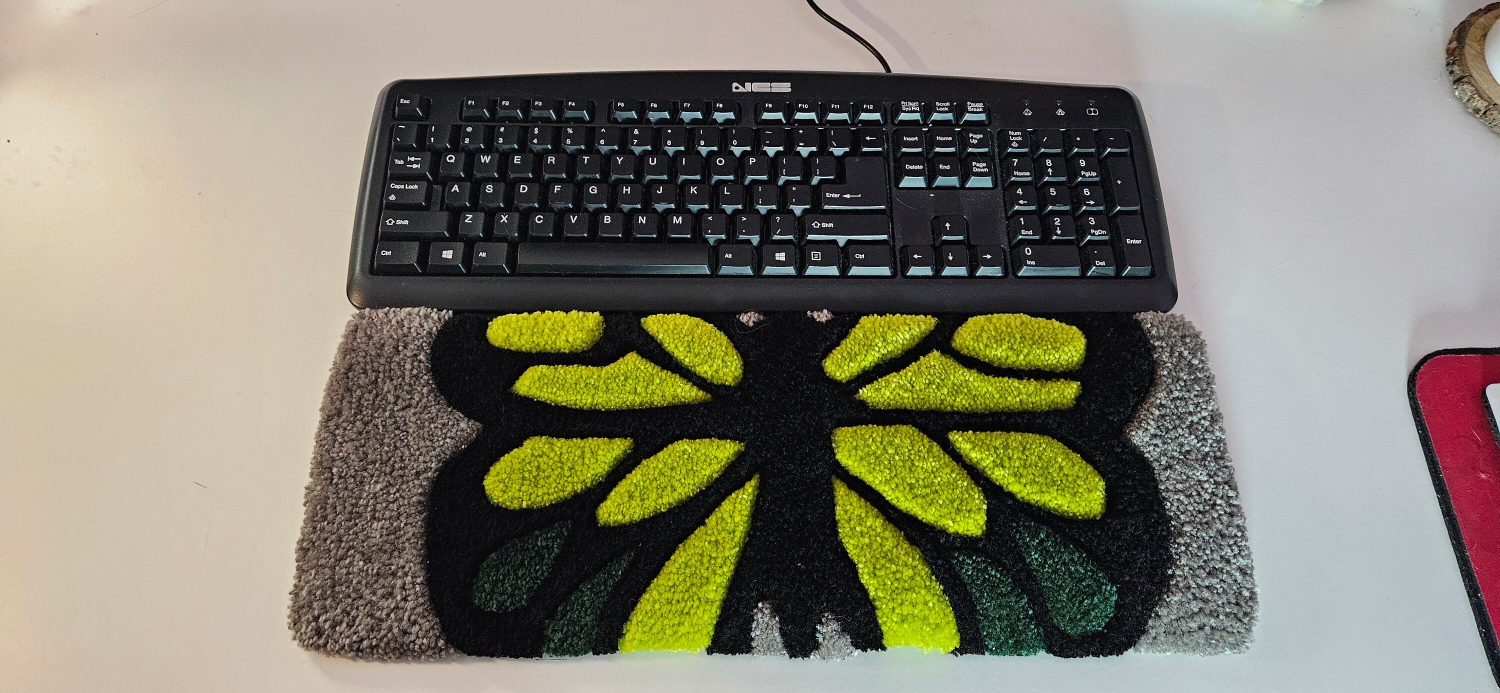 Tufted Green Butterfly Keyboard Pad - Etsy