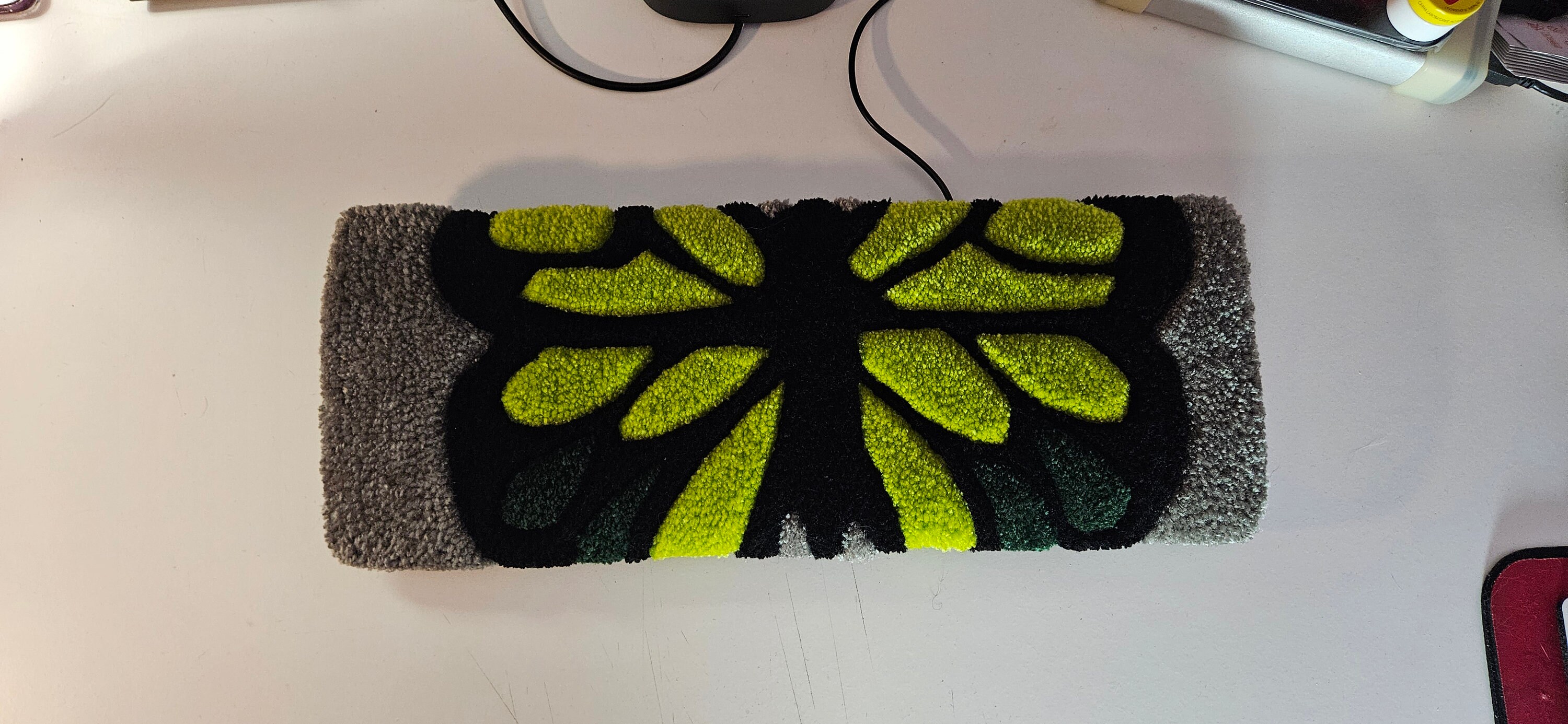 Tufted Green Butterfly Keyboard Pad - Etsy