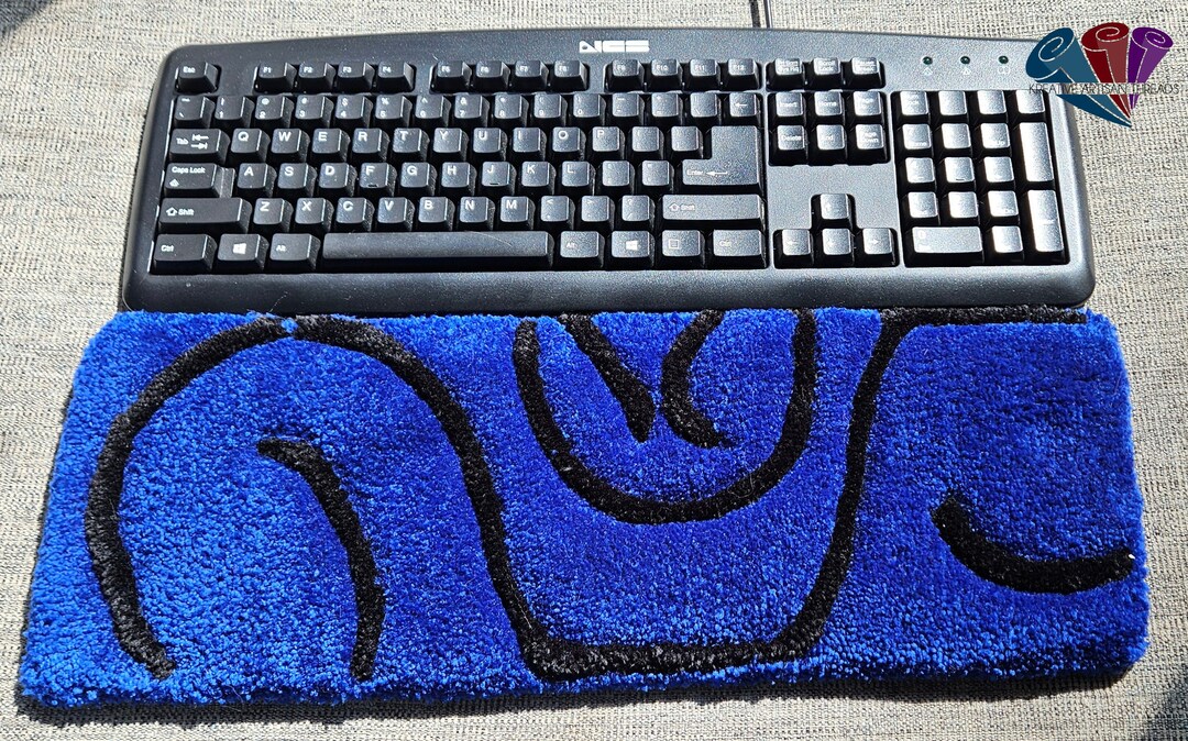 Tufted Blue Swirl Keyboard Pad - Etsy