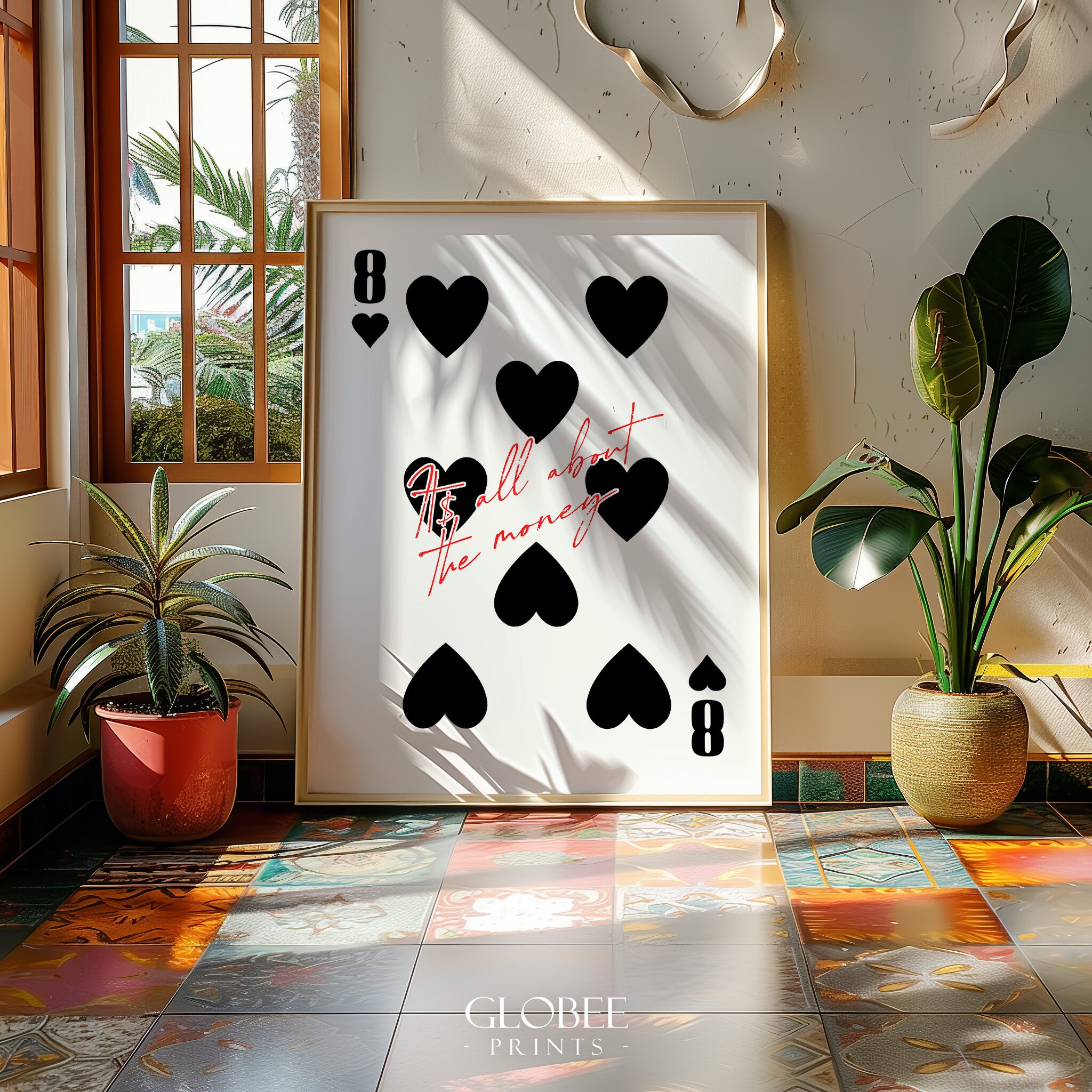 Number 8 Playing Card Life Path Numerology Print Astrology Print Gift ...