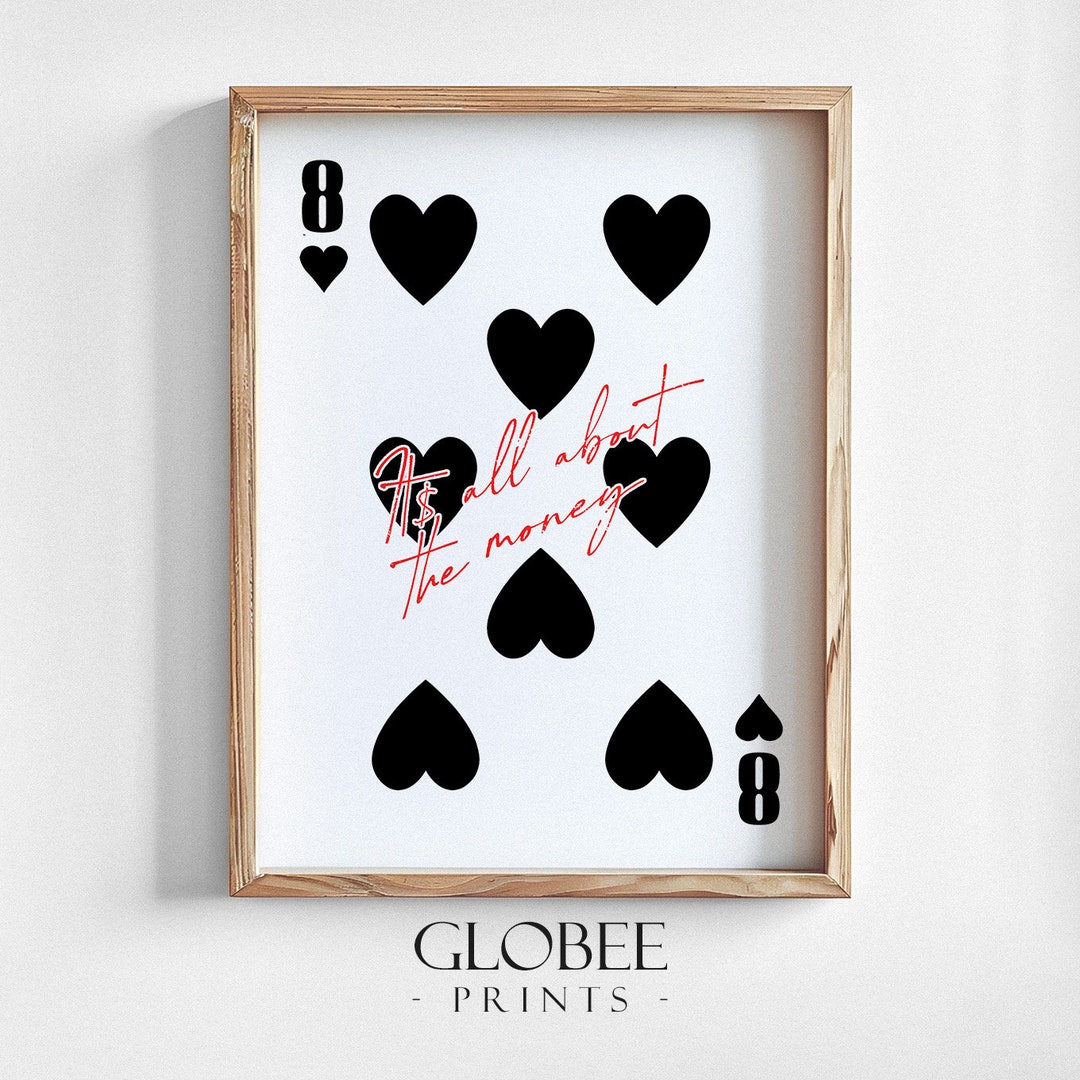 Number 8 Playing Card Life Path Numerology Print Astrology Print Gift ...