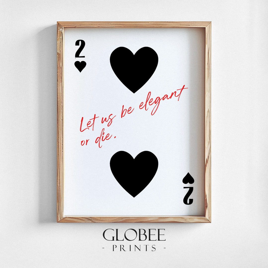 Number 2 Playing Card Life Path Numerology Print Astrology Print Gift ...