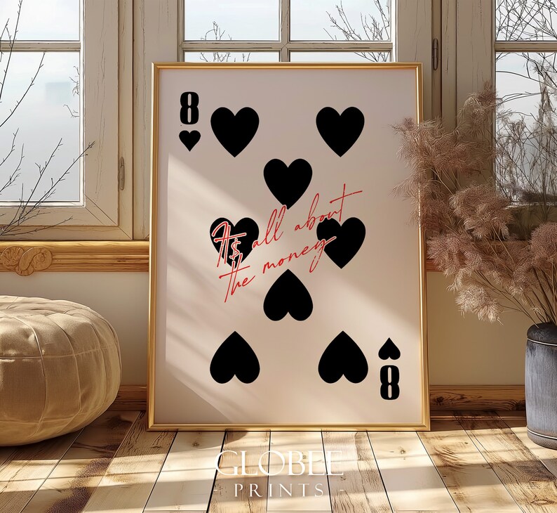 Number 8 Playing Card Life Path Numerology Print Astrology Print Gift ...