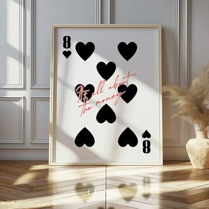 Number 8 Playing Card Life Path Numerology Print Astrology Print Gift ...