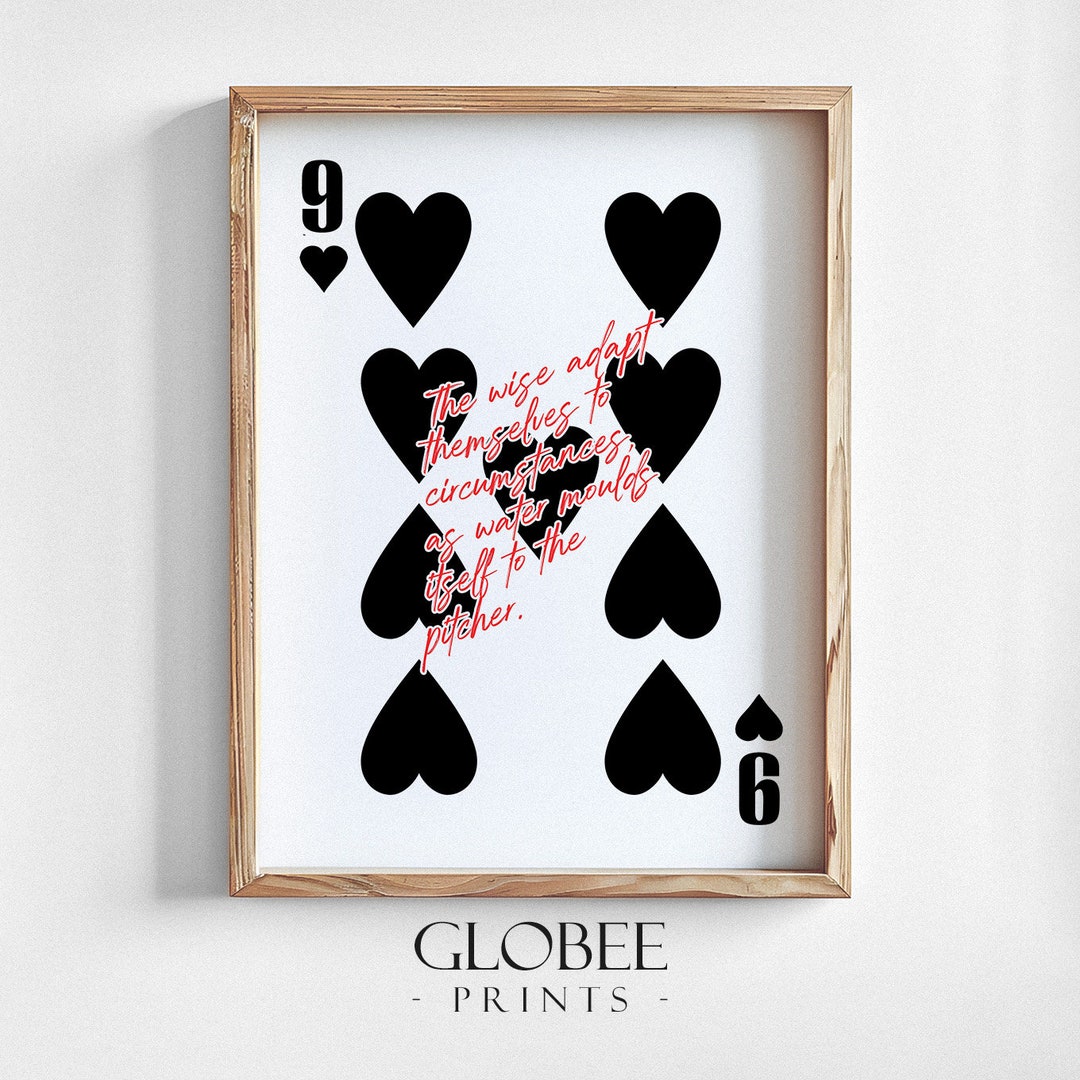 Number 9 Playing Card Life Path Numerology Print Astrology Print Gift ...