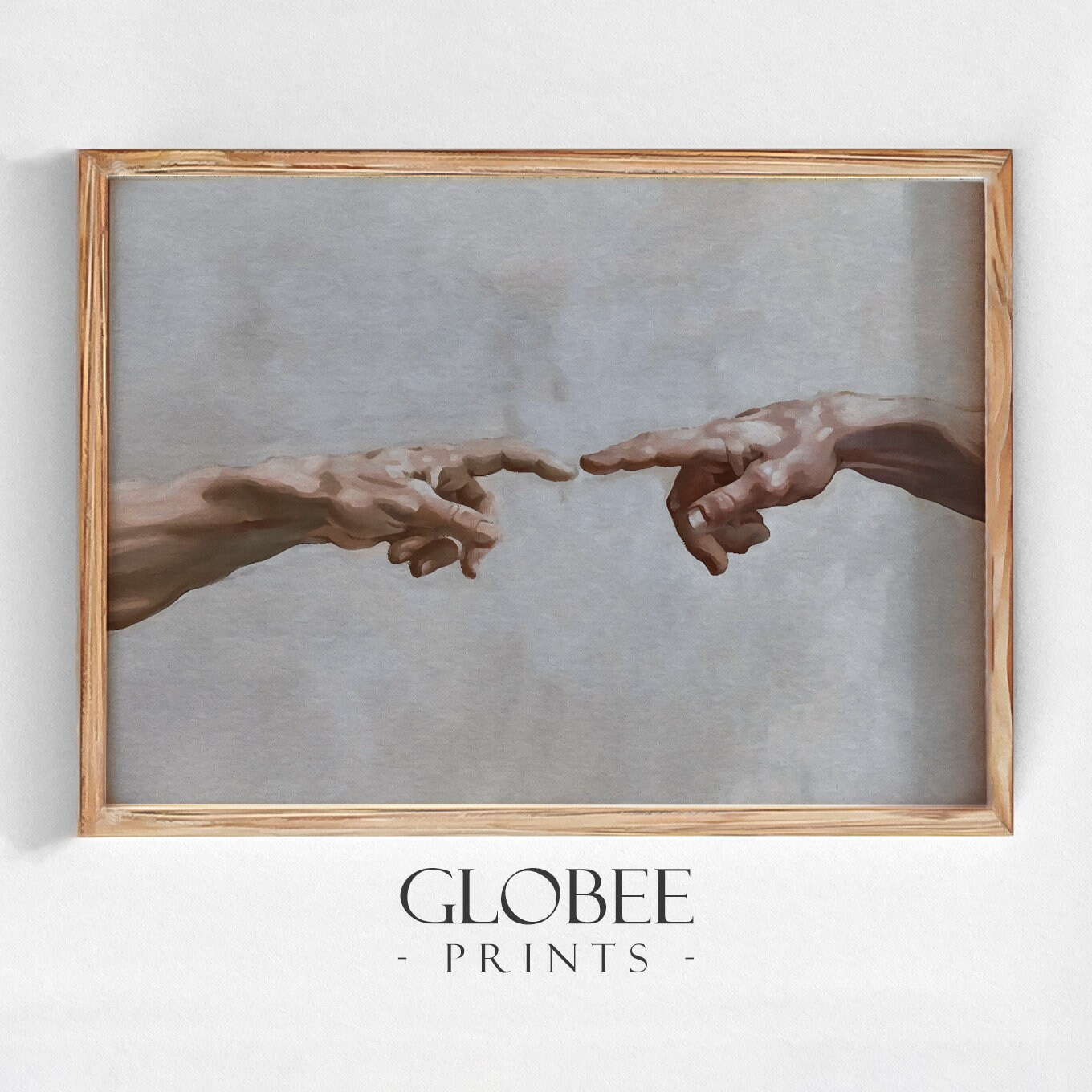 The Creation of Adam Remastered Oil Panting by Michelangelo Christian ...