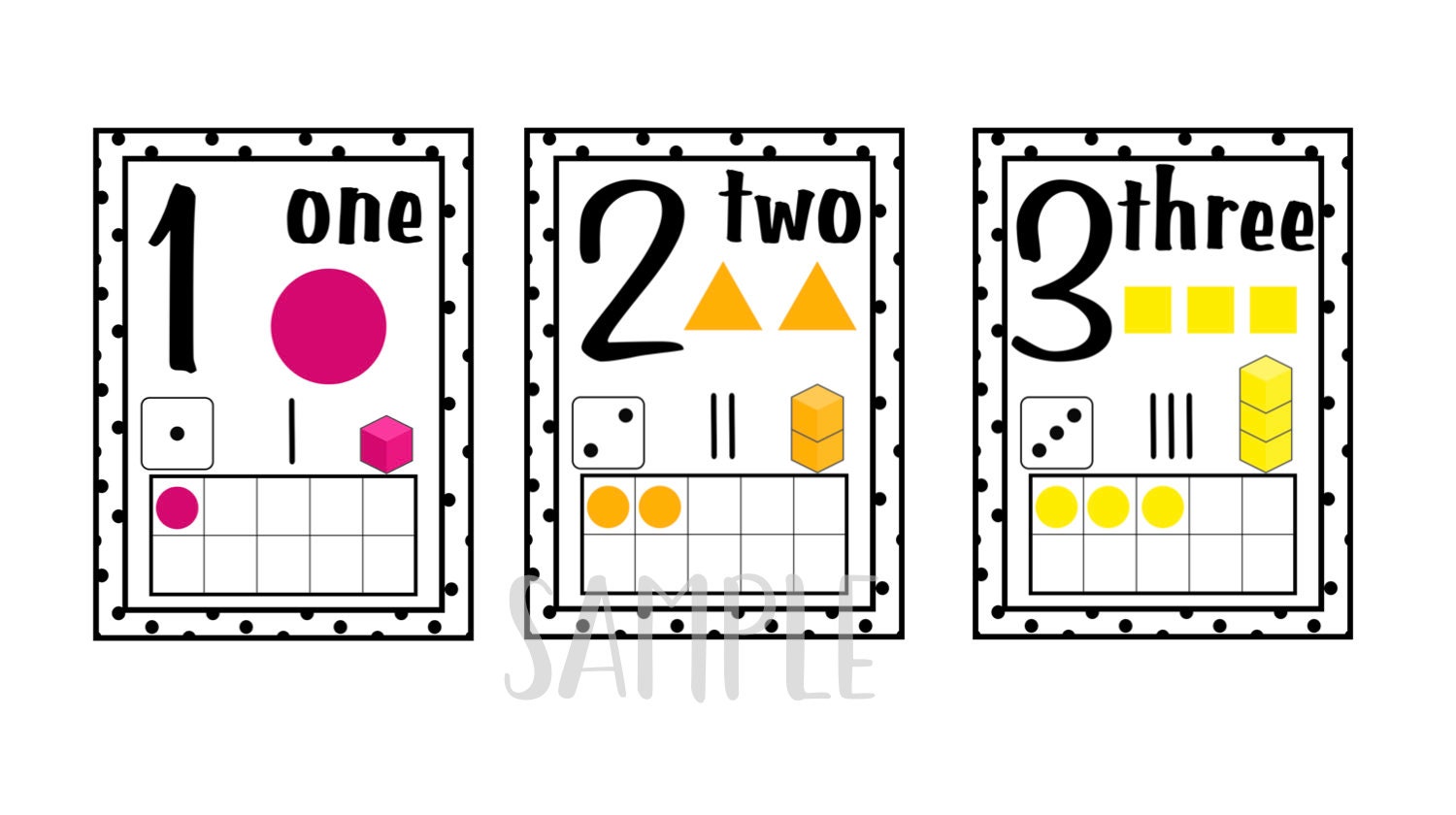 Number Posters for Elementary Math - Etsy