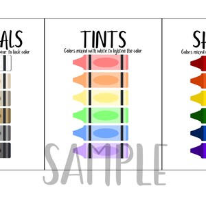 Color Wheel and Color Theory Poster Bundle - Etsy