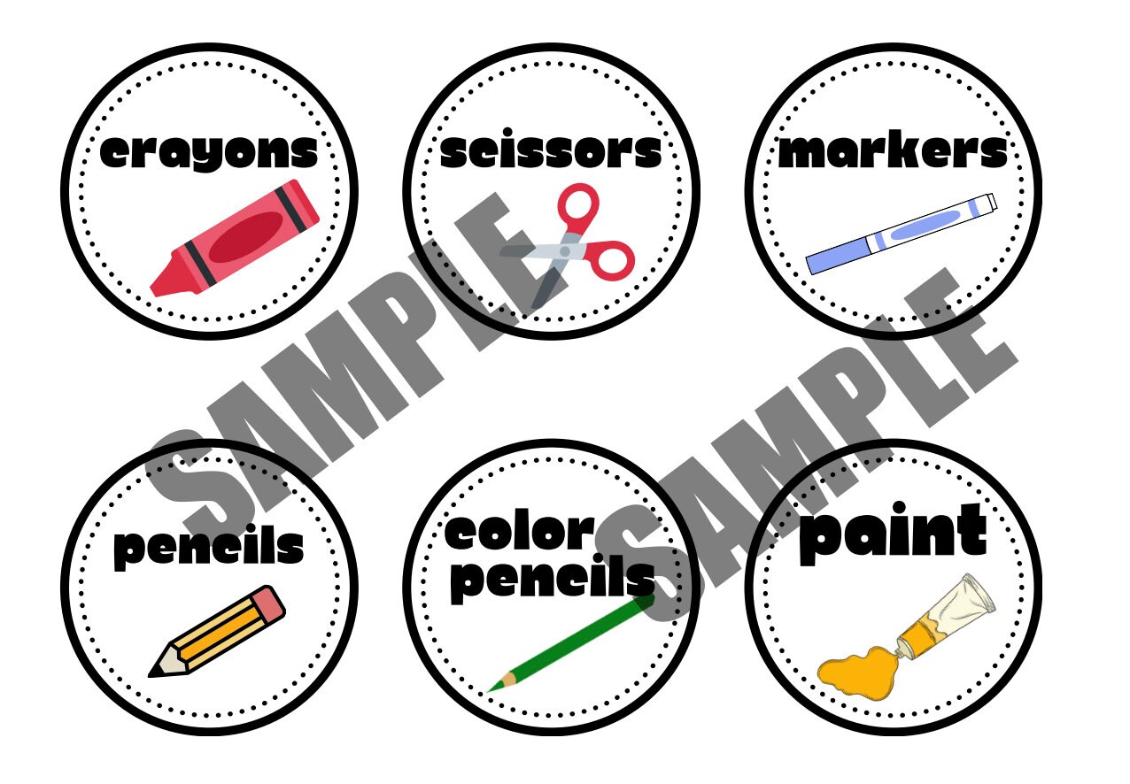 Printable Art Supply Labels - Etsy