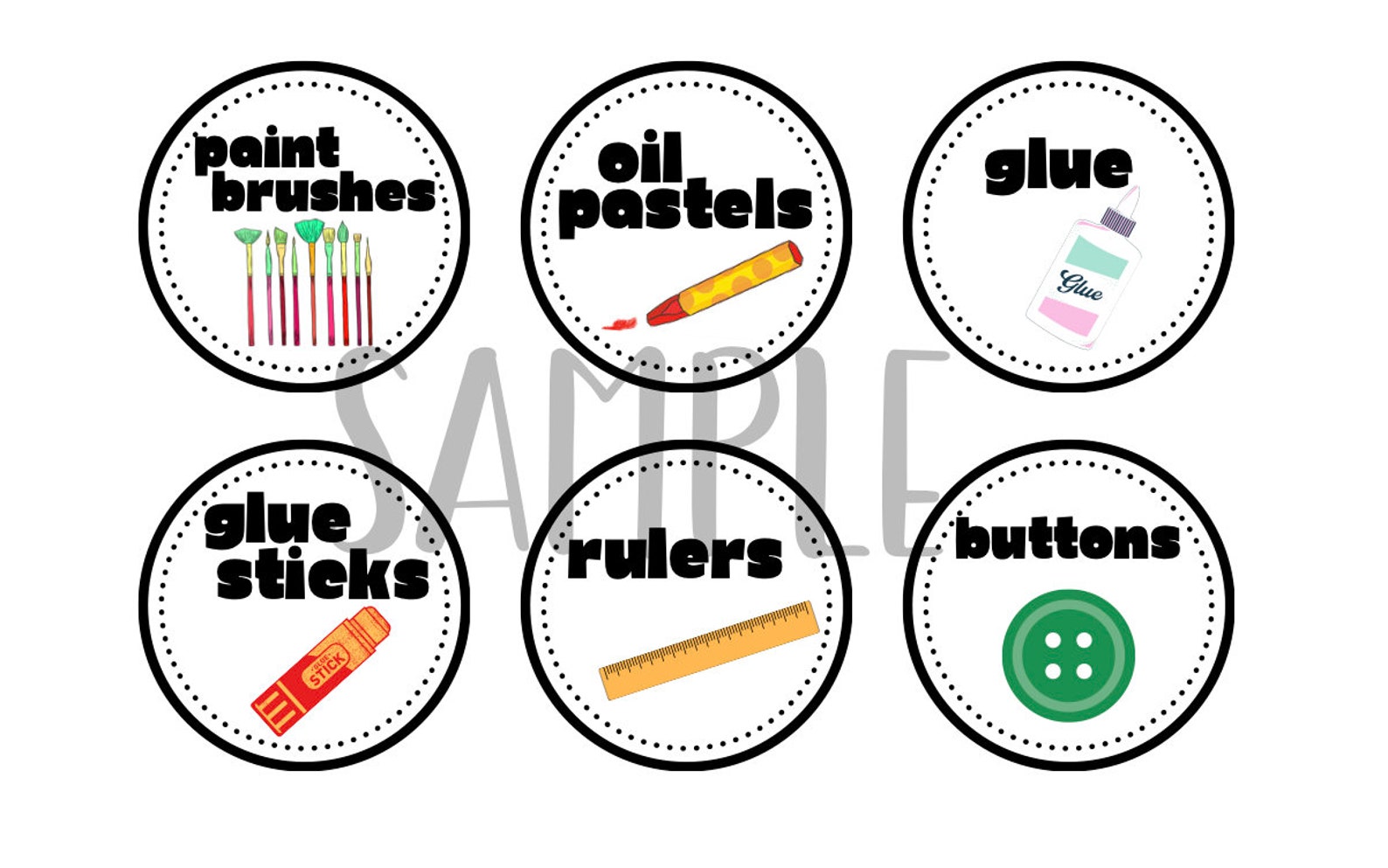 Printable Art Supply Labels - Etsy