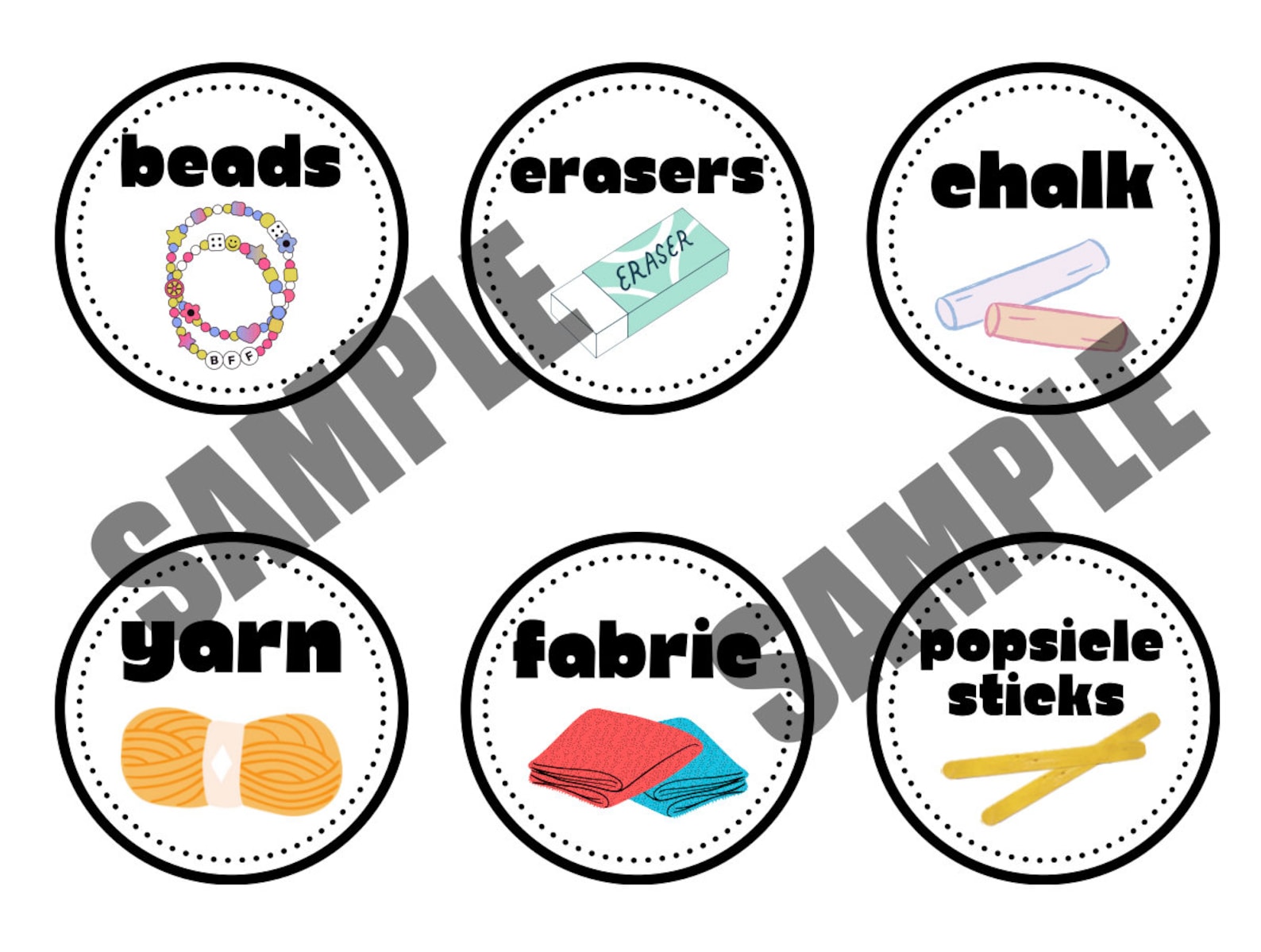 Printable Art Supply Labels - Etsy