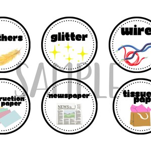 Printable Art Supply Labels - Etsy